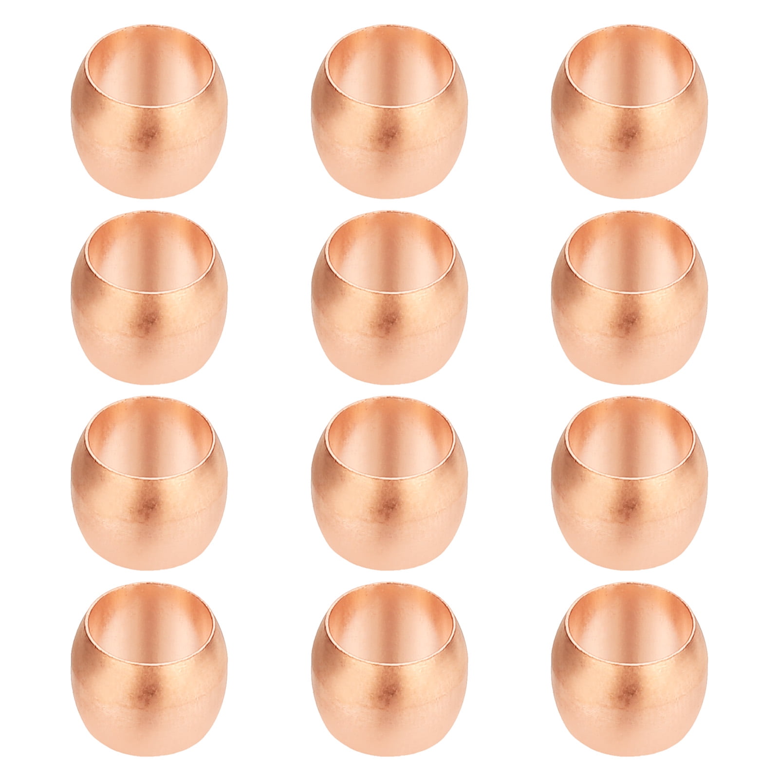 Uxcell 6mm Tube OD Compression Sleeves Ferrules, 12pcs Copper Ferrule ...