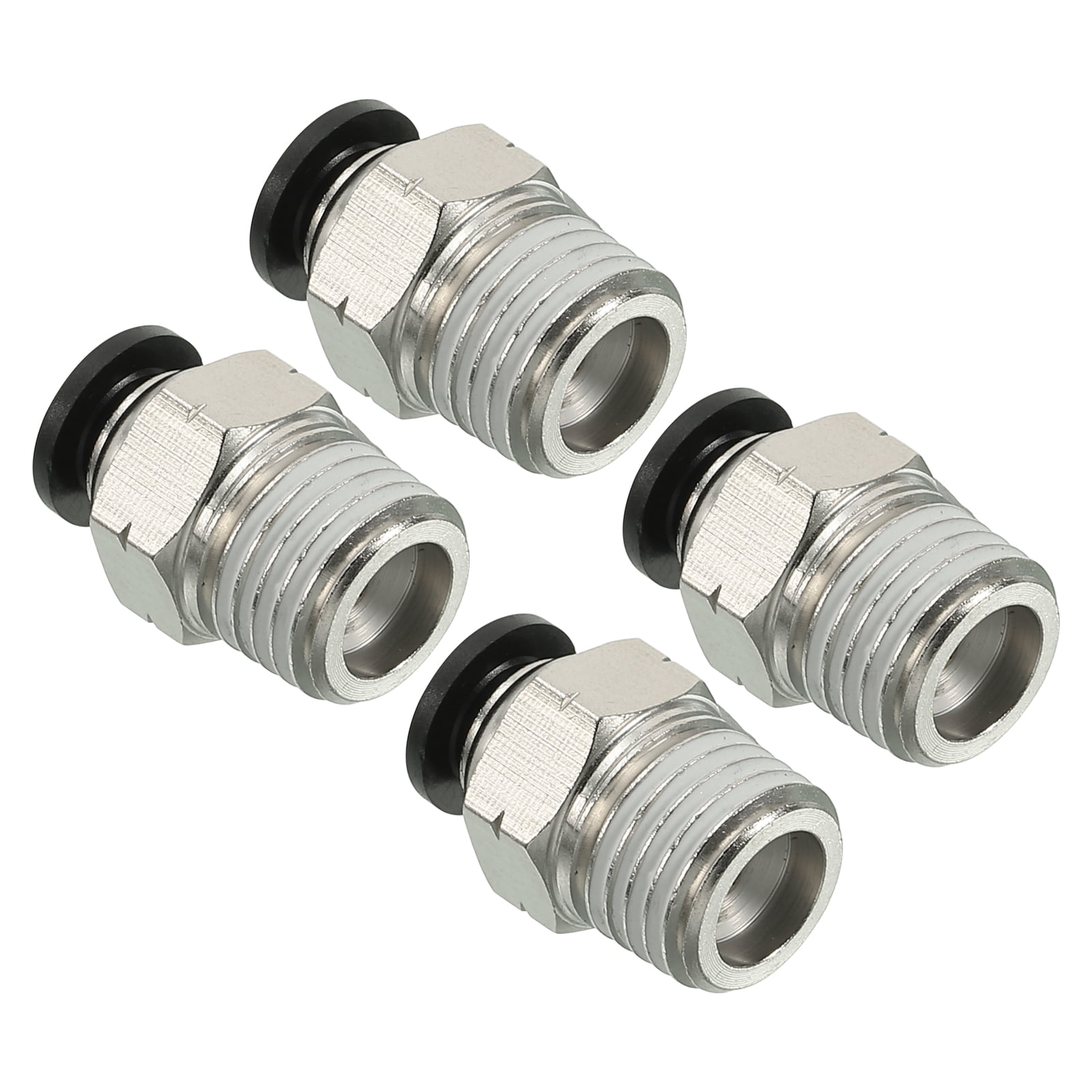 Uxcell 6mm x 1/4"NPT Male Thread Push to Connect Fittings Pneumatic Air ...
