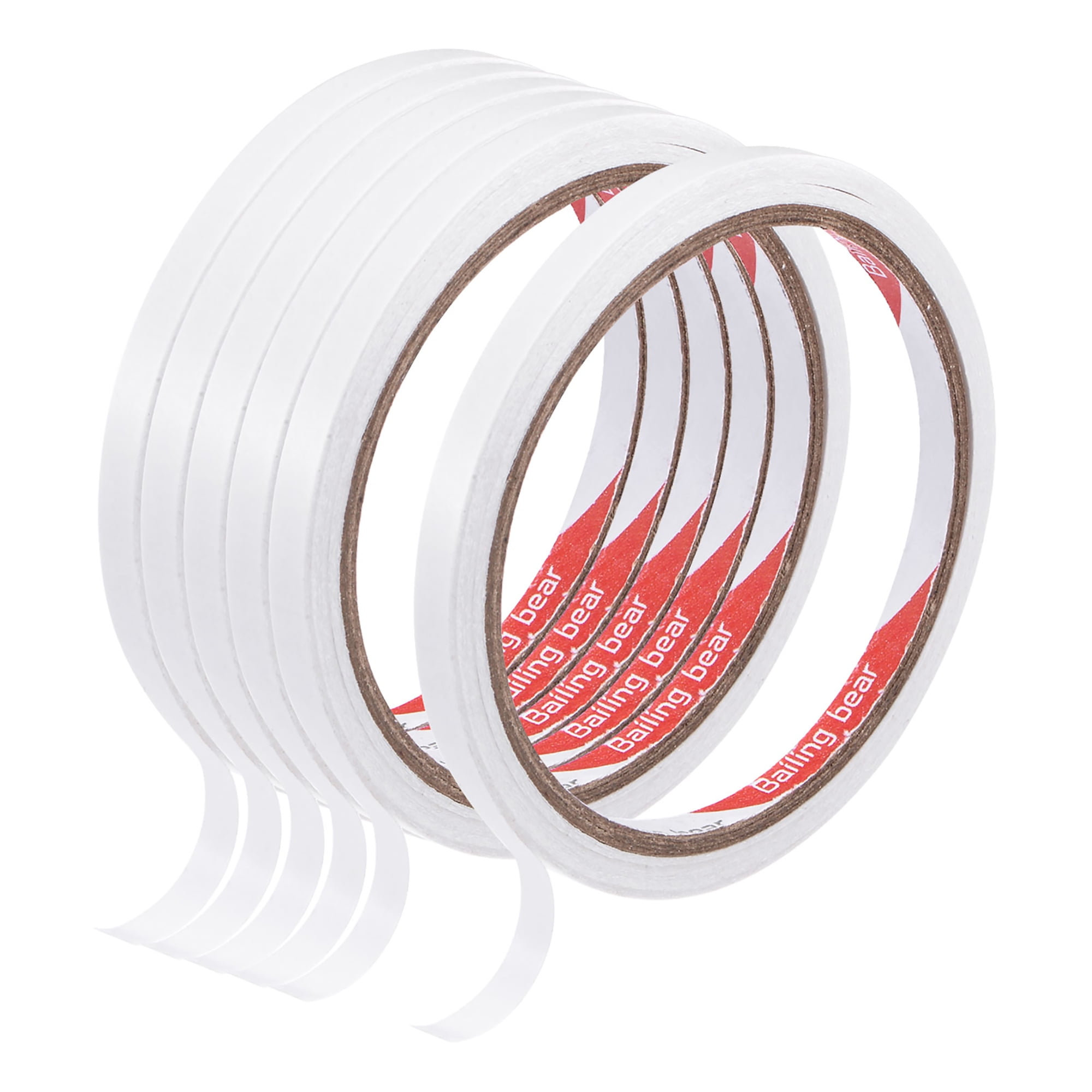 Uxcell 6mm x 10m/32.8ft Double-Sided Adhesive Tape Paper Backing 10 ...