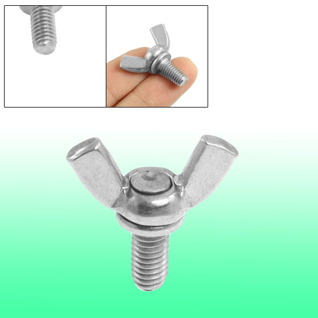 Uxcell 6mm x 12mm Hardware Parts Stainless Steel Winged Screw Bolts (1 ...