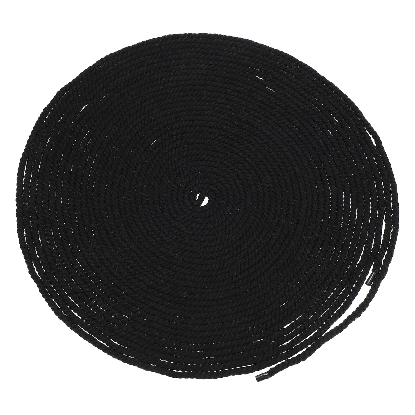 Uxcell 6mm x 66 Feet Black Cotton Rope,3 Strand Clothes Line Outdoors ...