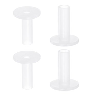 Uxcell 8mmx10.6mmx12mm Flanged Sleeve Bearings Nylon Bushings, Black 12 ...