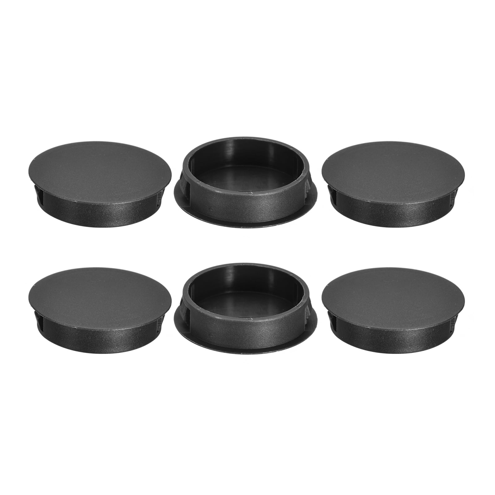 Uxcell 6pack 42mm(1-5/8") Nylon Hole Plugs, Flush Type Panel Round Snap ...