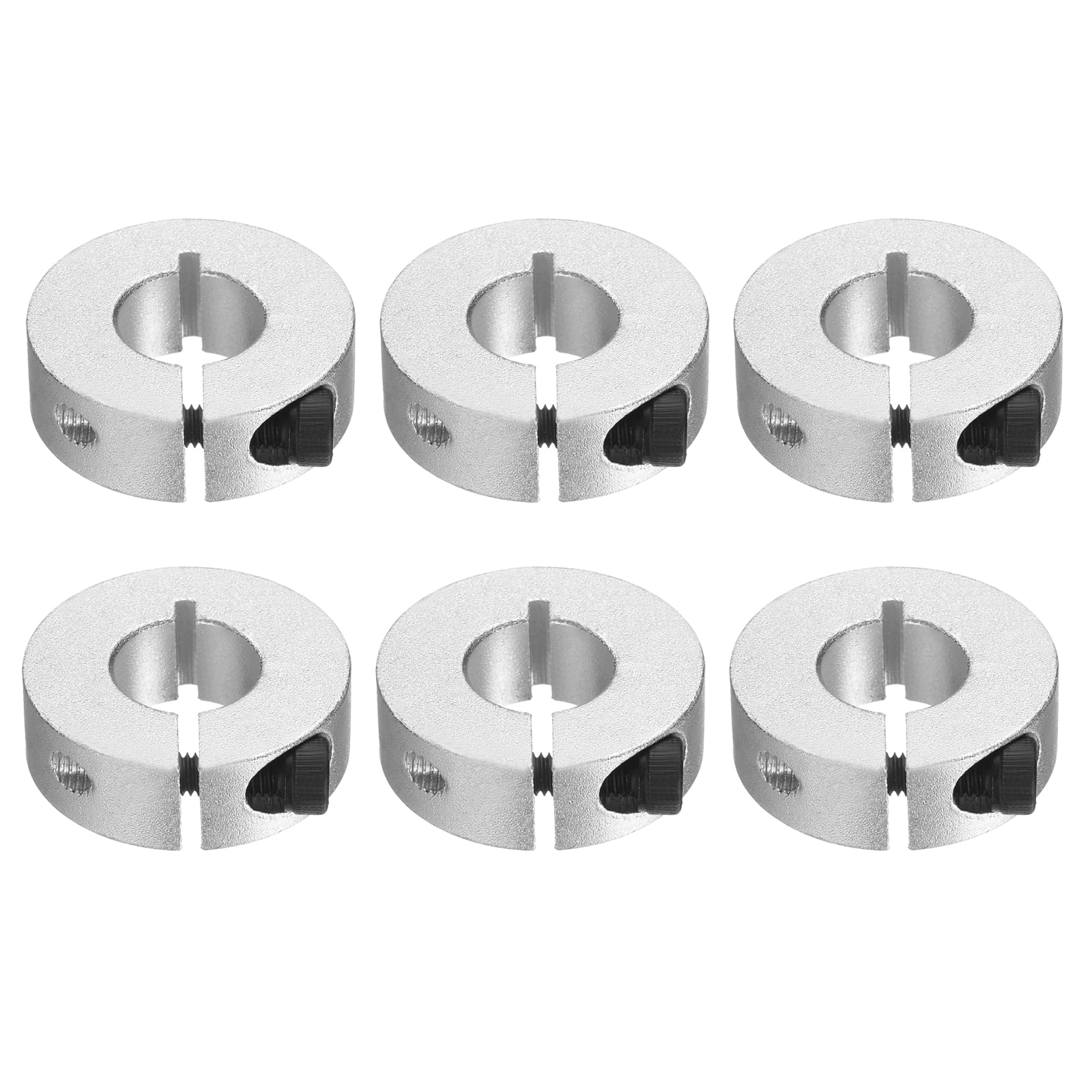 Uxcell 6pack Single Split Clamp-On Shaft Collar 12mm Bore One-Piece ...