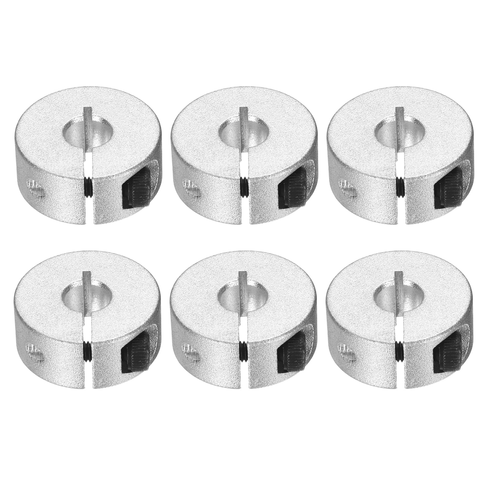 Uxcell 6pack Single Split Clamp-On Shaft Collar 6mm Bore One-Piece ...