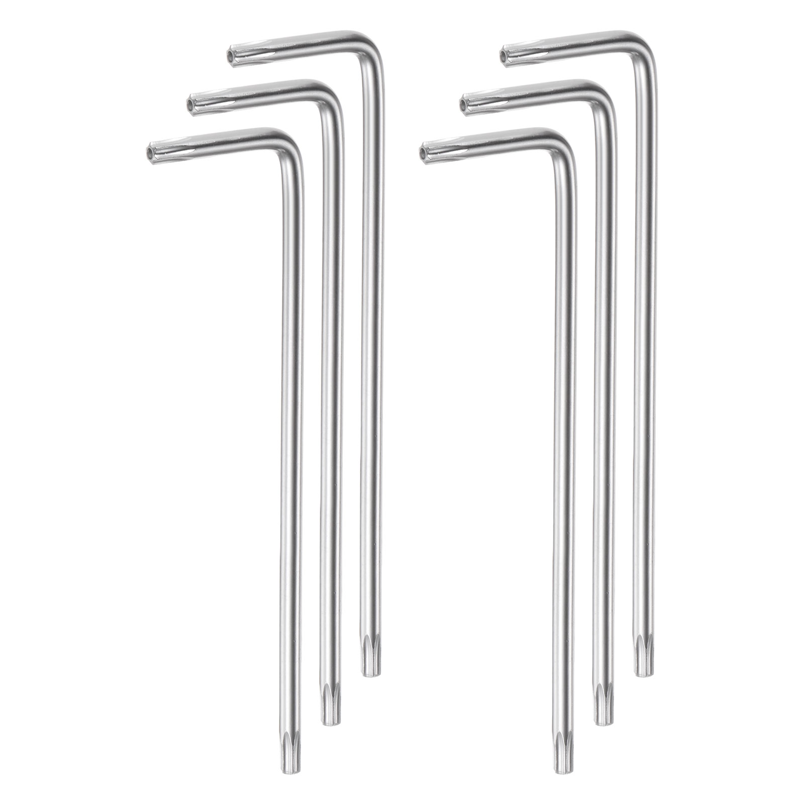 Uxcell 6pack Torx Hex Key Wrenches T25 High Carbon Steel Extra Long Arm ...