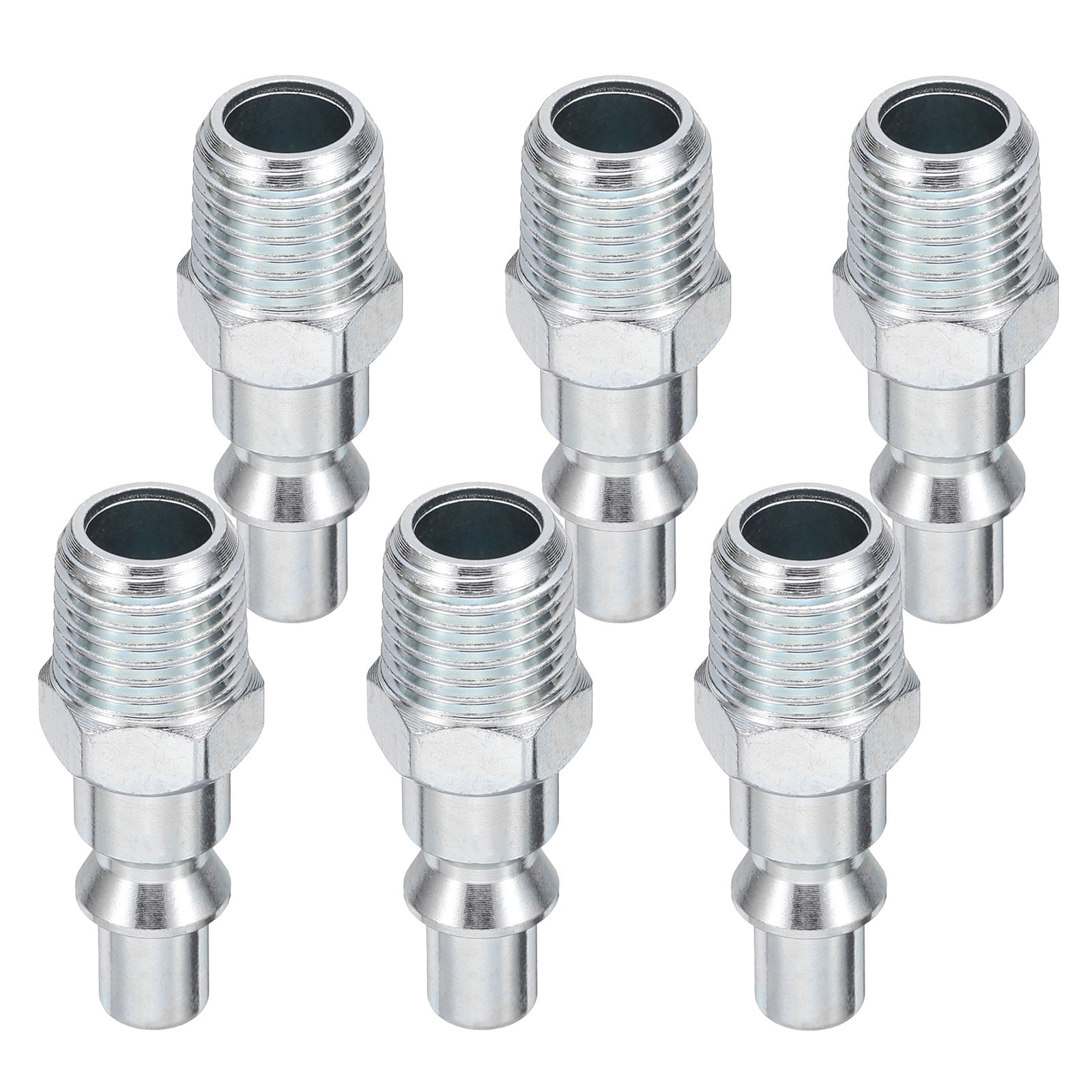 Uxcell 6pcs 1/4" NPT Male Air Plug A Style Plugs for Pneumatic Nail Gun ...