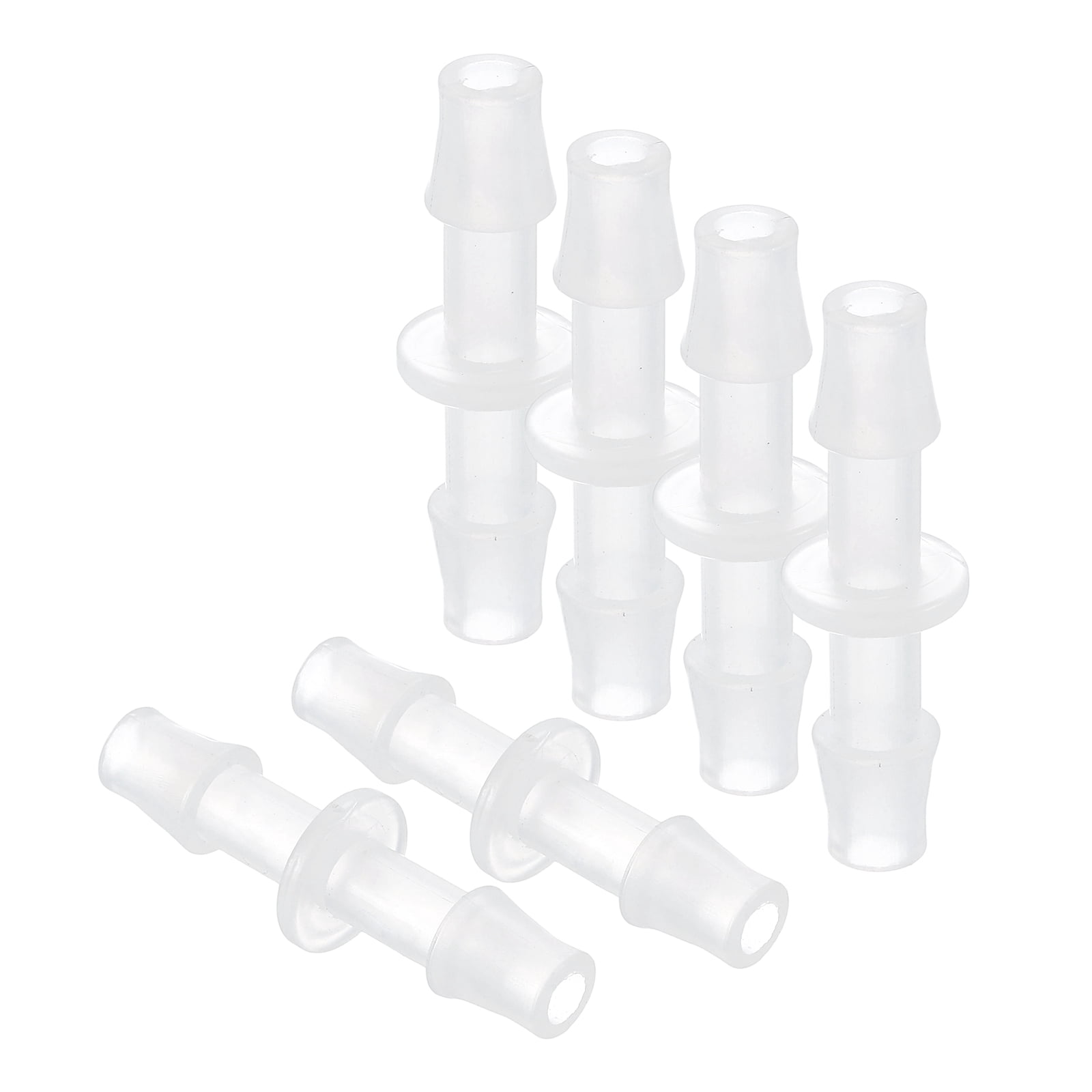 Uxcell 6pcs 1/4" to 1/4" Plastic Hose Barb Fitting Splicer for Garden ...