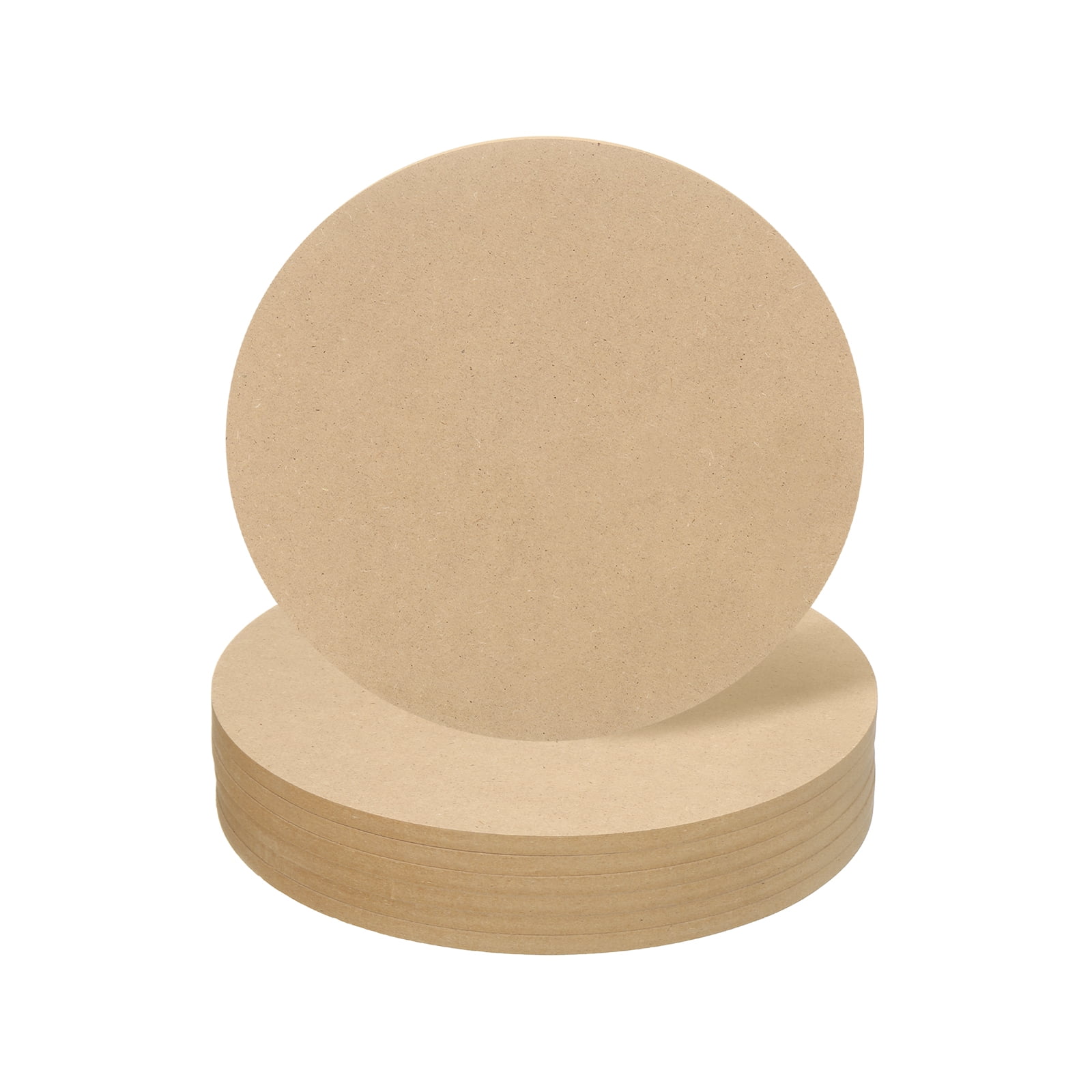Uxcell 6pcs 10 Inch Wood Circles for Crafts, 0.31 Inch Thick Unfinished ...