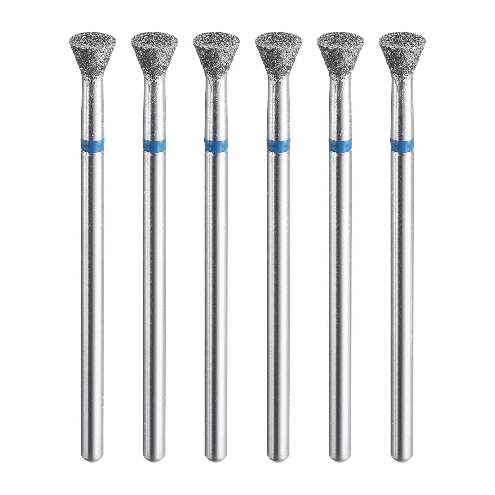Uxcell 6pcs 120-140 Grits Diamond Grinding Burrs Bit 2.3mm Ball Head 2 ...