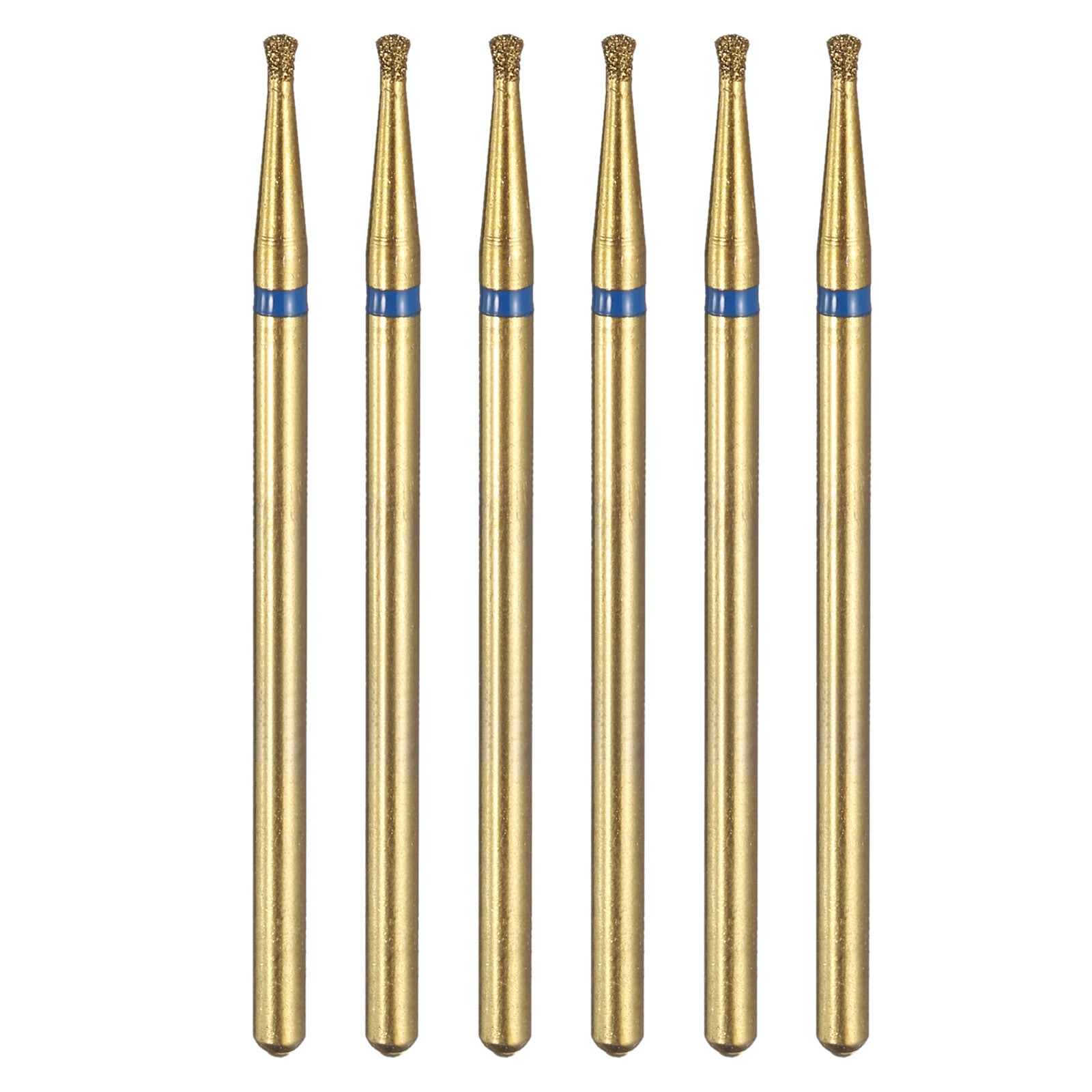 Uxcell 6pcs 120-140 Grits Titanium Diamond Grinding Bit 1.6mm Inverted ...