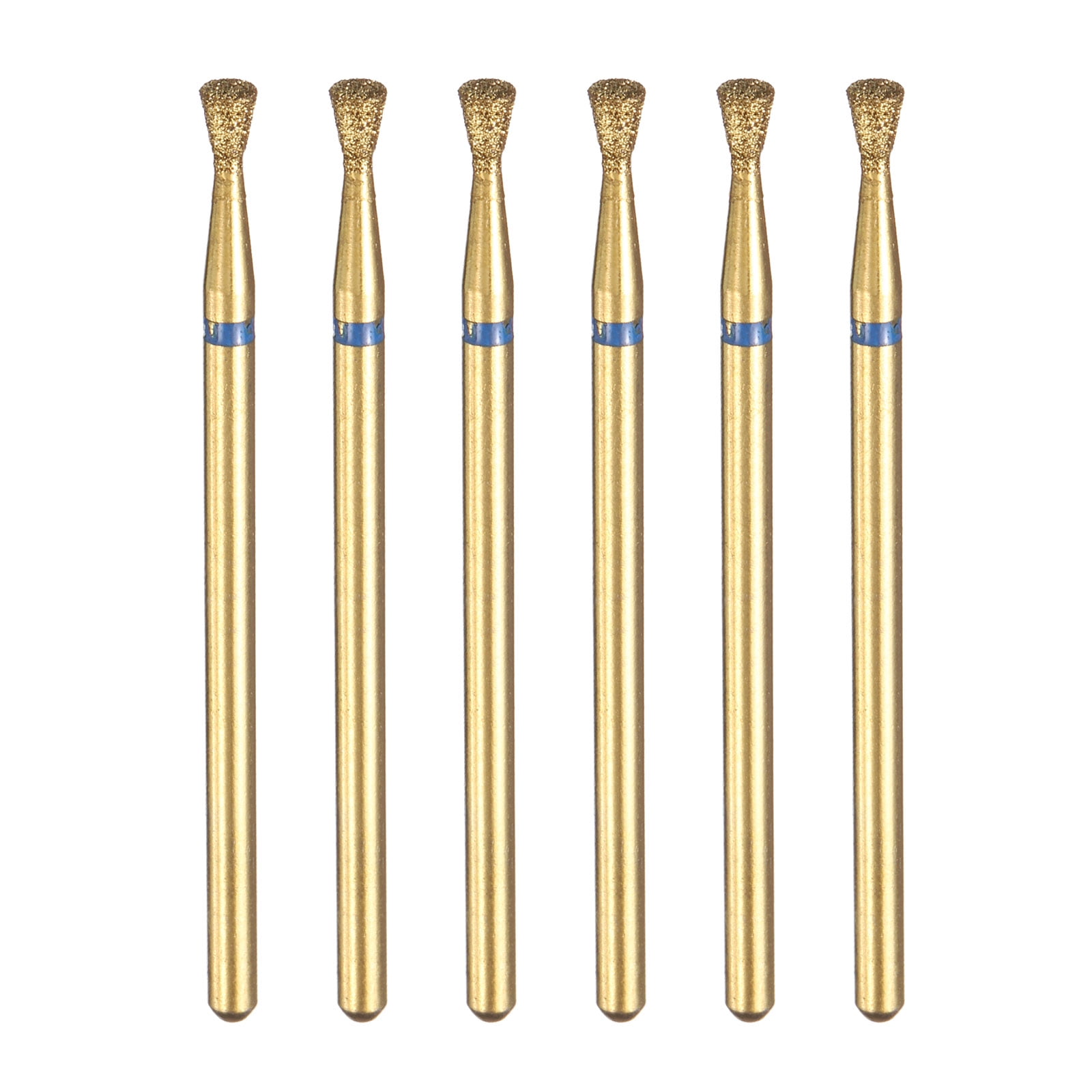 Uxcell 6pcs 120-140 Grits Titanium Diamond Grinding Bit 2.5mm Inverted ...