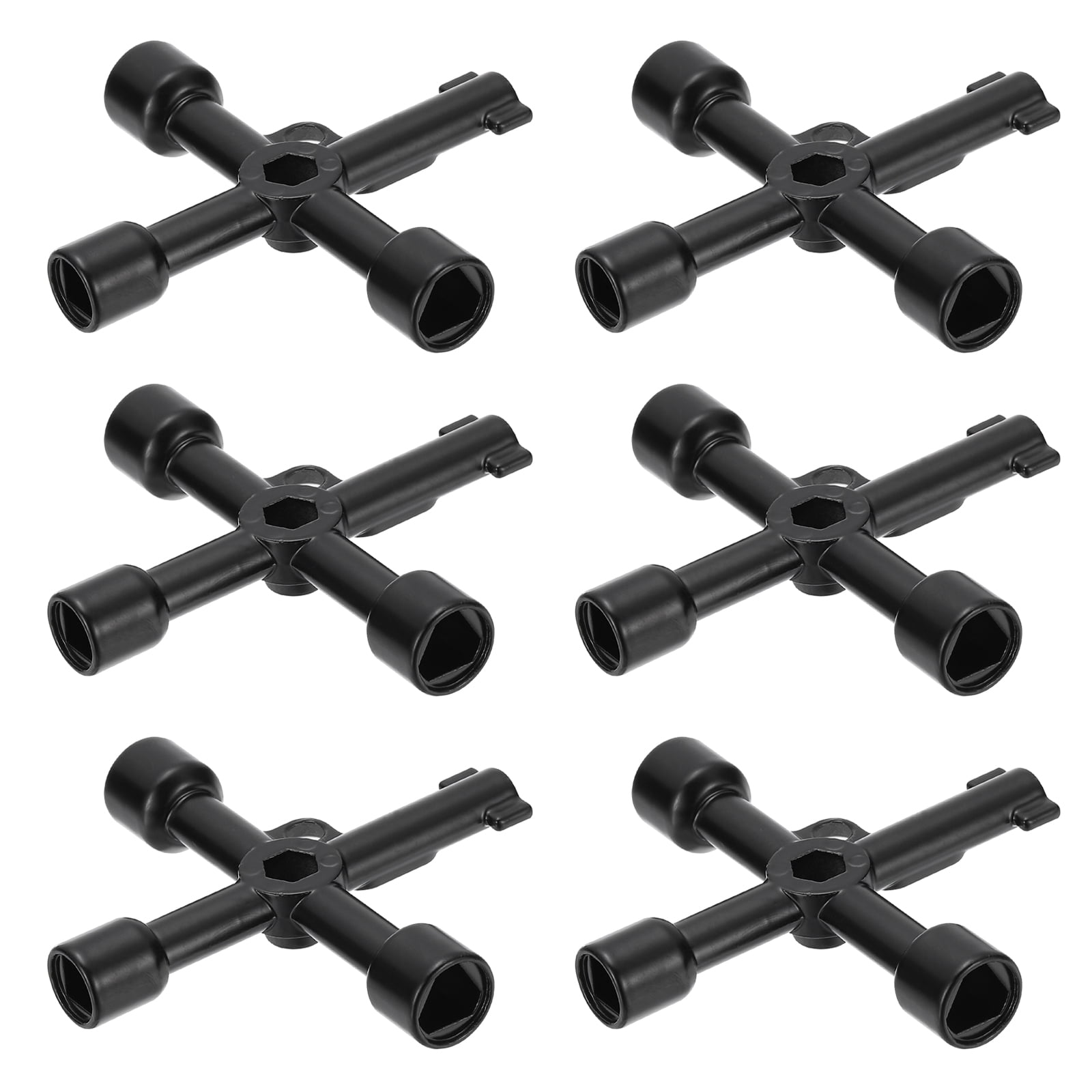 Uxcell 6pcs 4 Way Utility Key, Multifunction Triangle Square Panel ...