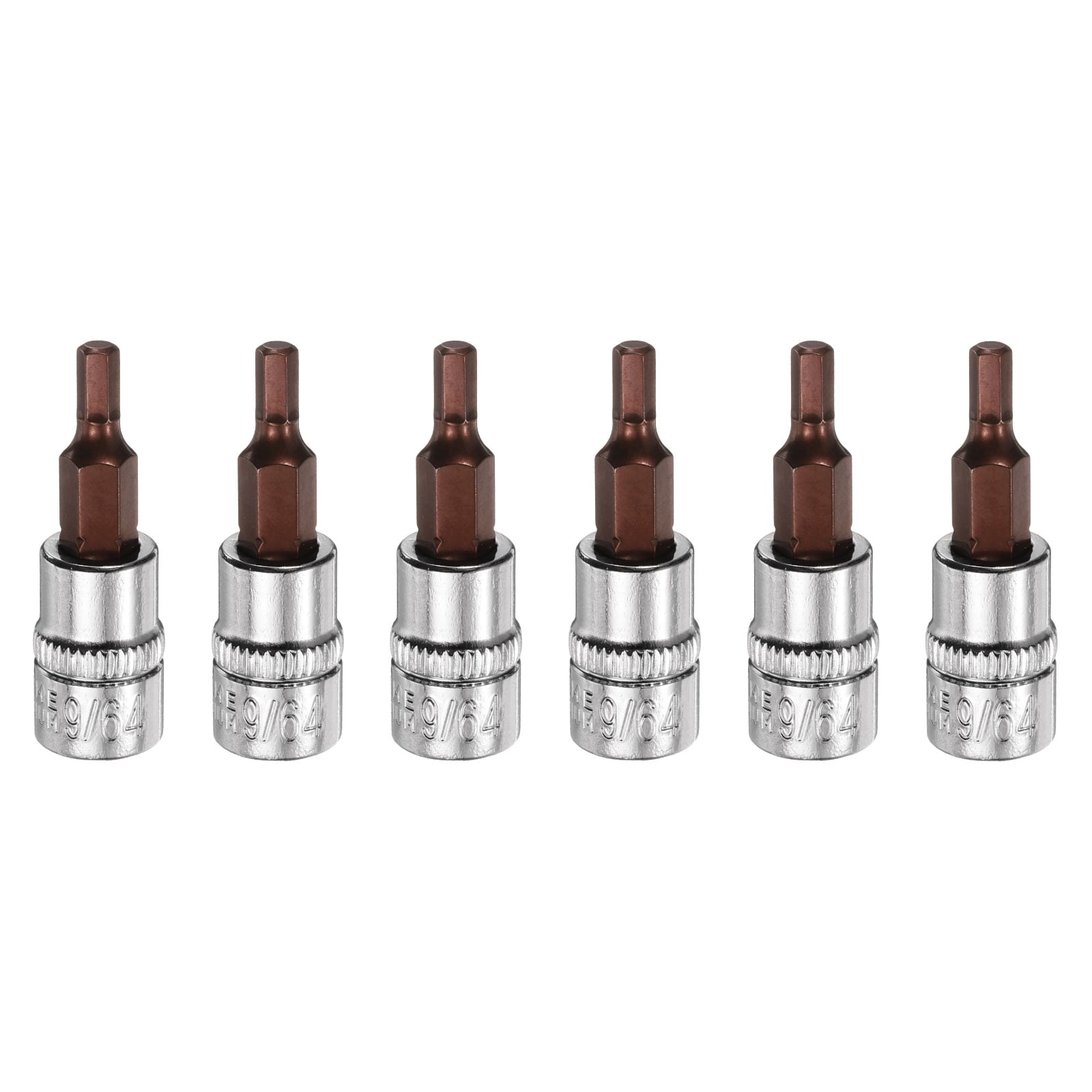 Uxcell 6pcs 9/64" Hex Bit Socket 1/4" Square Drive SAE Extension Impact ...