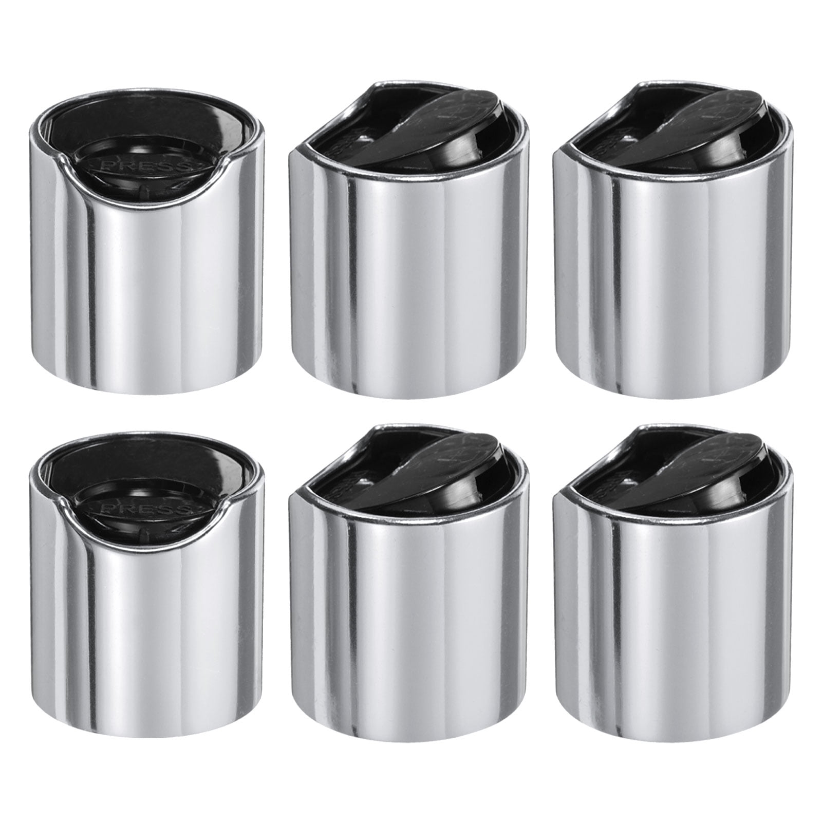Uxcell 6pcs Aluminized Plastic Disc Top Caps, 28/410 Replacement Press ...