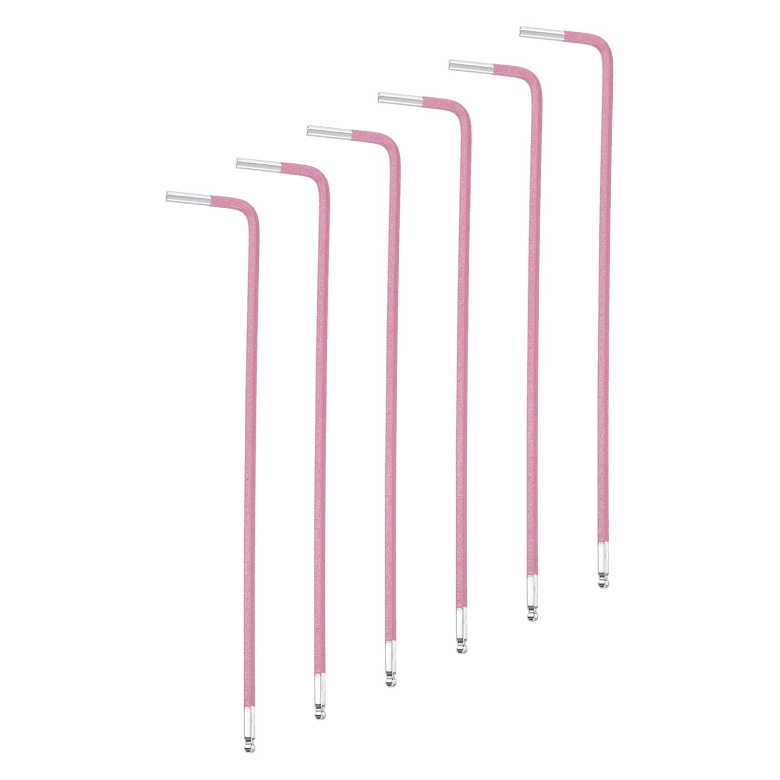 Uxcell 6pcs Ball End Hex Key Wrench 2mm S2 Steel L-Shape Long Arm ...