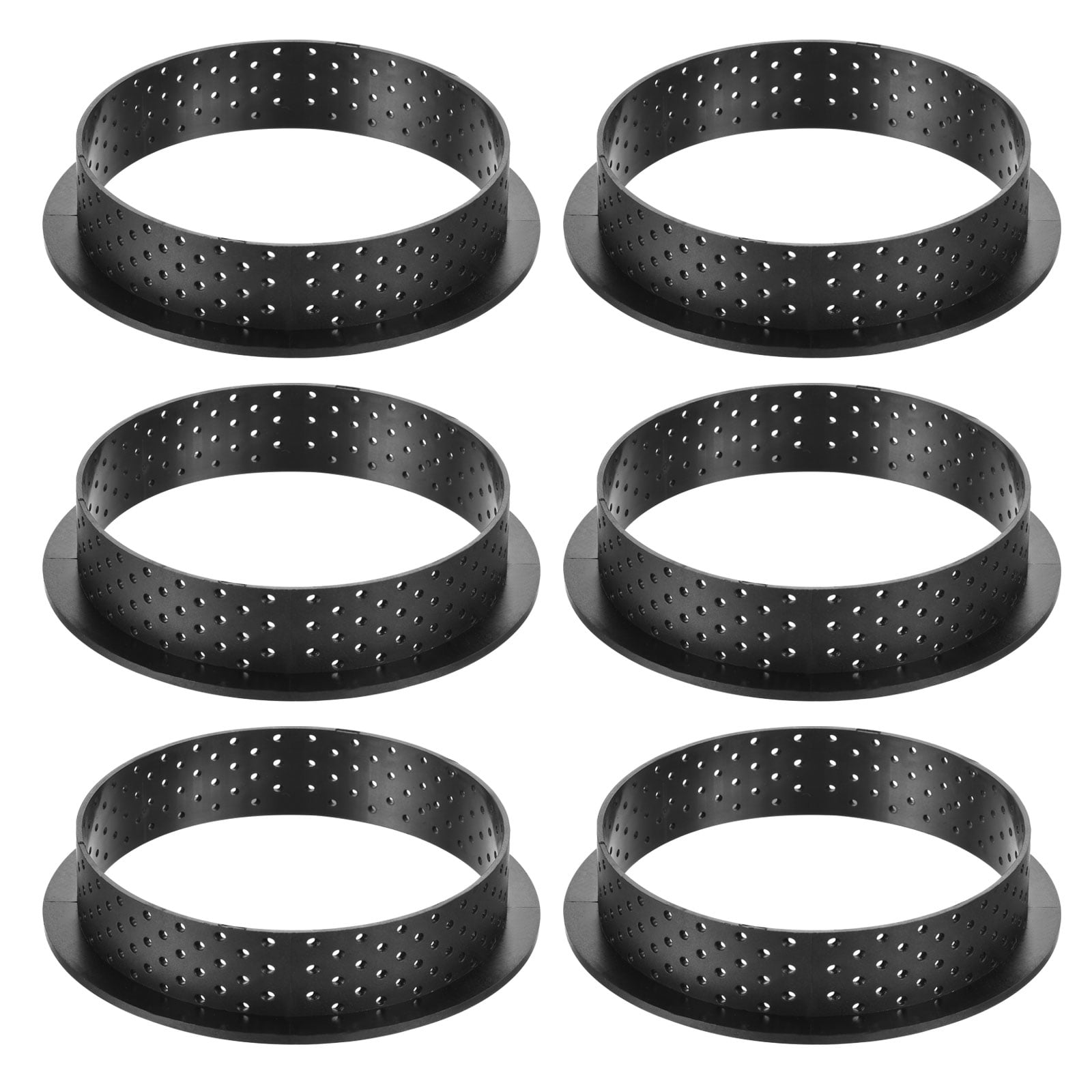 Uxcell 6pcs Cake Mold Rings, Round Shape Mousse Circle Ring Non Stick ...