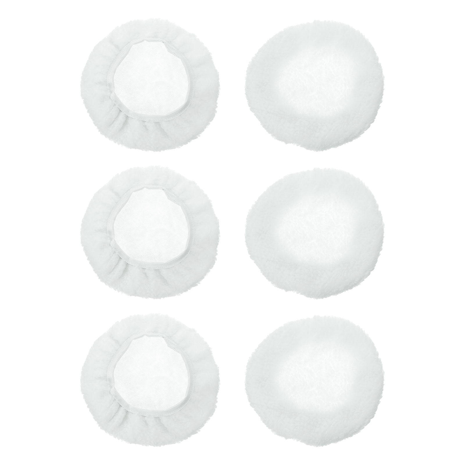 Uxcell 6pcs Car Polisher Bonnet Buffing Pad Lamb's Wool for 9"-10" Car ...