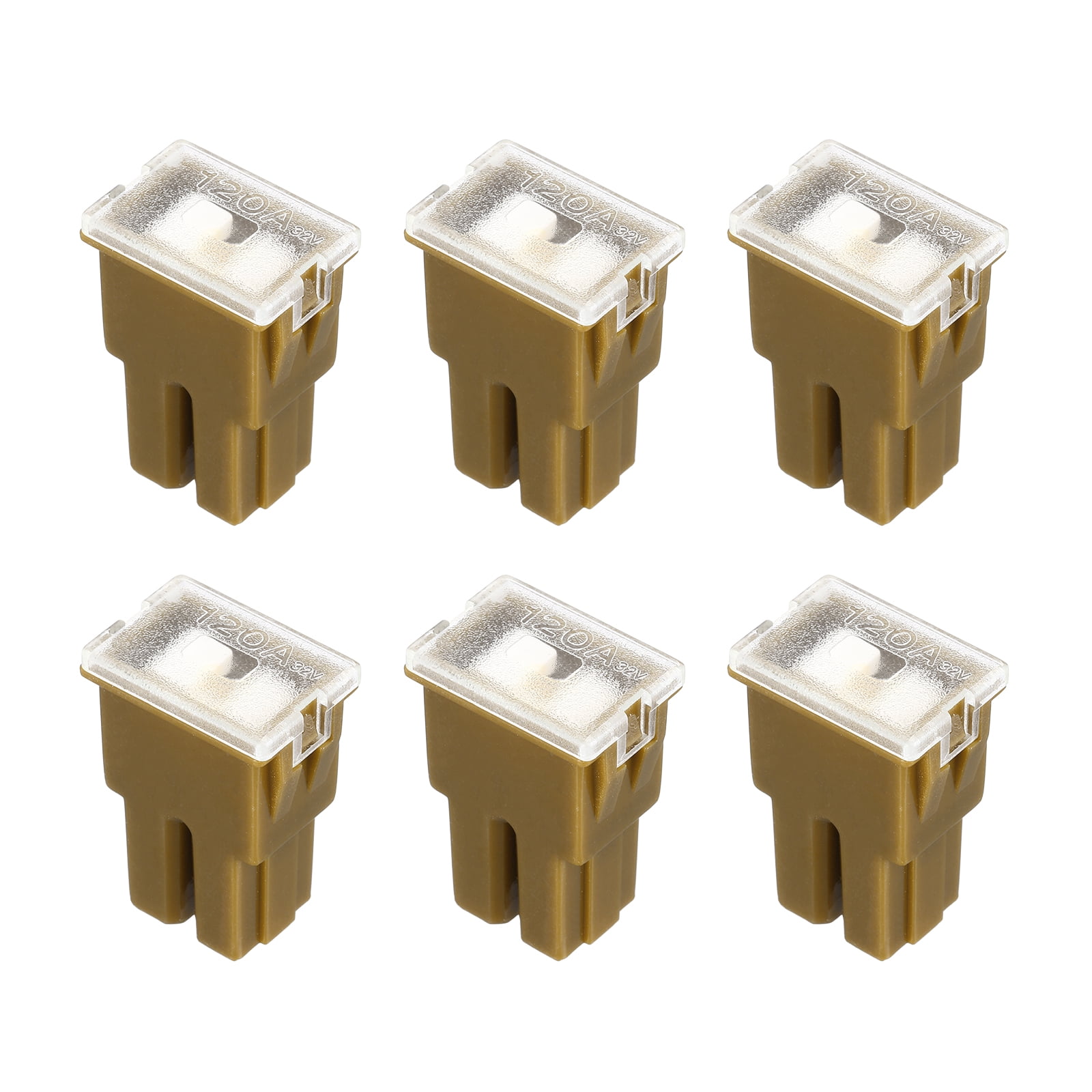Uxcell 6pcs Cartridge Fuse, 32VDC 120A Female Terminal Automotive ...