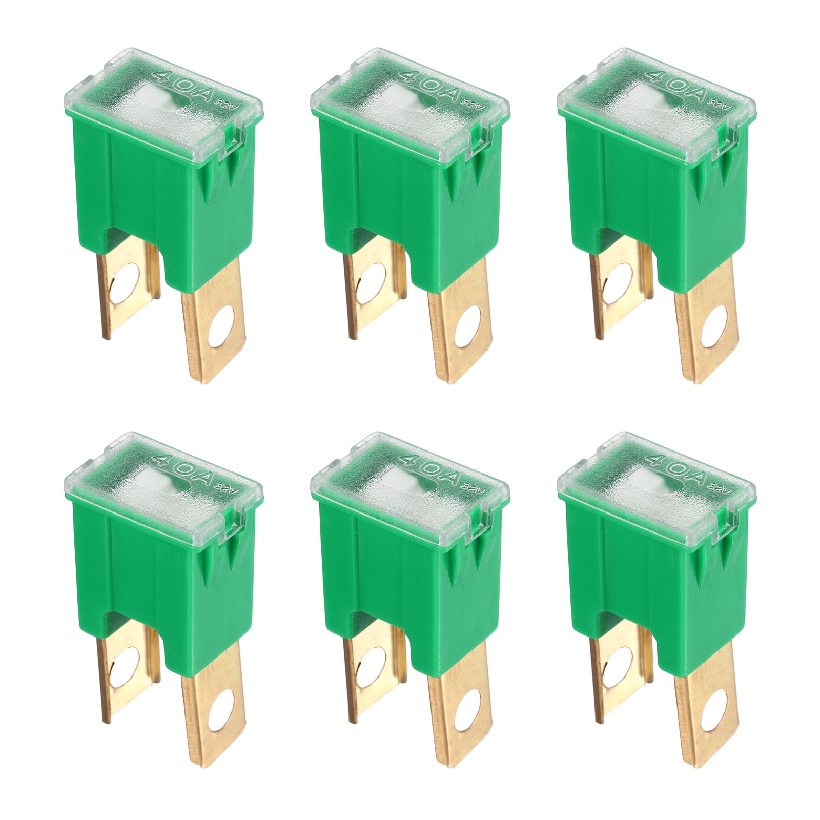 Uxcell 6pcs Cartridge Fuse, 32VDC 40A Male Terminal Automotive ...