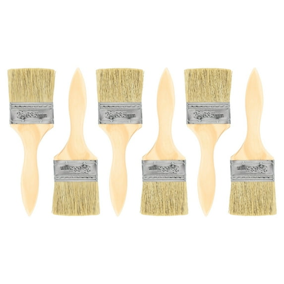 Uxcell 6pcs Chip Paint Brush 2.5" Flat Painting Brushes Synthetic ...