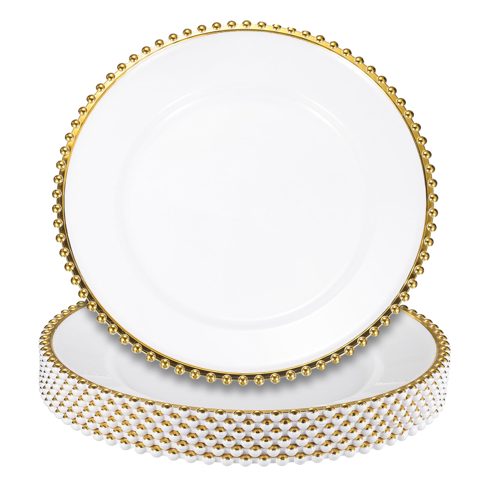 Uxcell 6pcs Clear Charger Plates Bulk, 13" Plastic Round Charger Plates ...