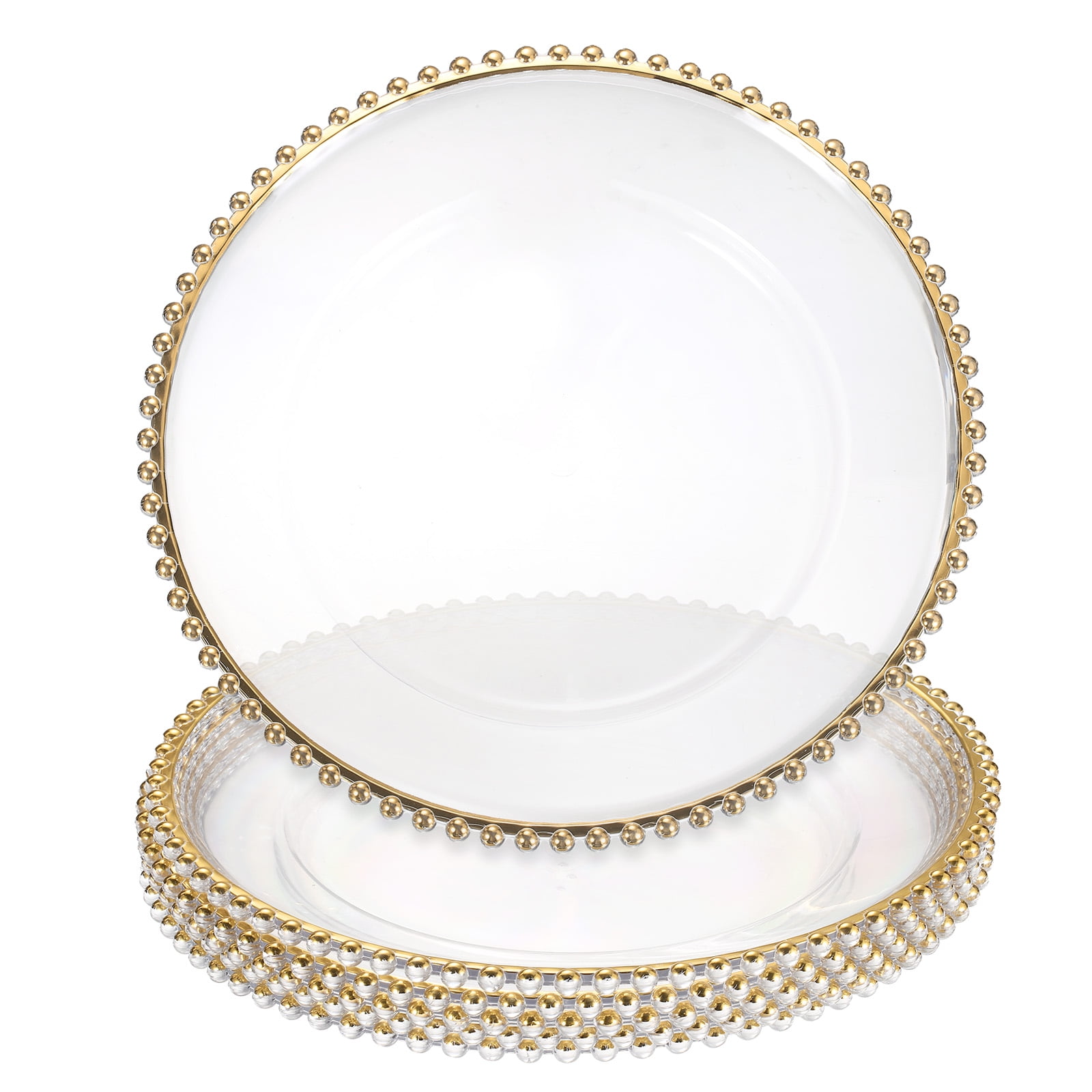 Uxcell 6pcs Clear Charger Plates Bulk, 13" Plastic Round Charger Plates ...