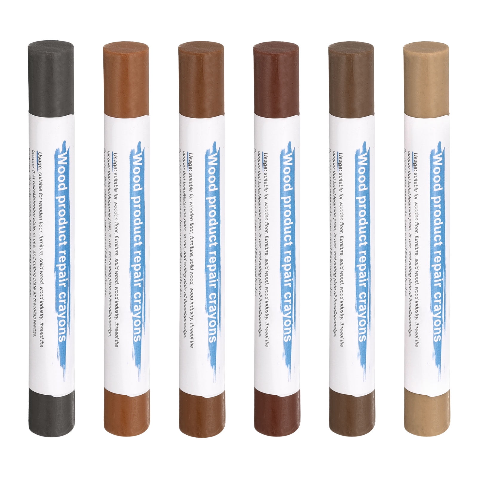 Uxcell Wood Filler Sticks 6 Colors Wooden Wax Touch Up Furniture Repair