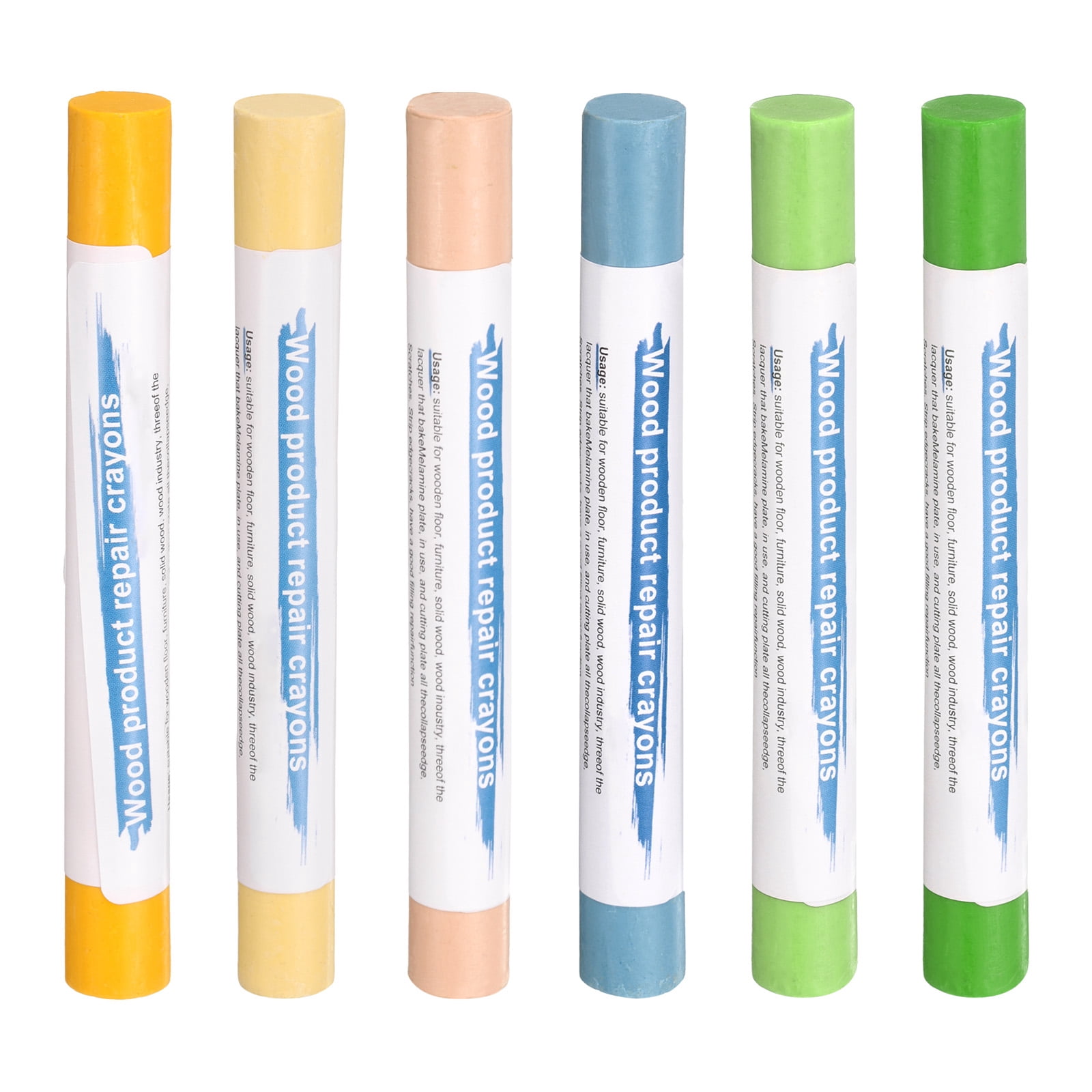 Uxcell Wood Filler Sticks 6 Colors Wooden Wax Touch Up Furniture Repair ...