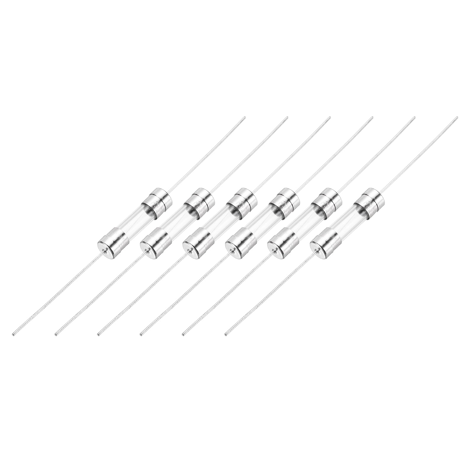 Uxcell 6pcs Glass Tube Fuses, Axial-with Wire 5 x 20 mm 3.15A 250V for ...