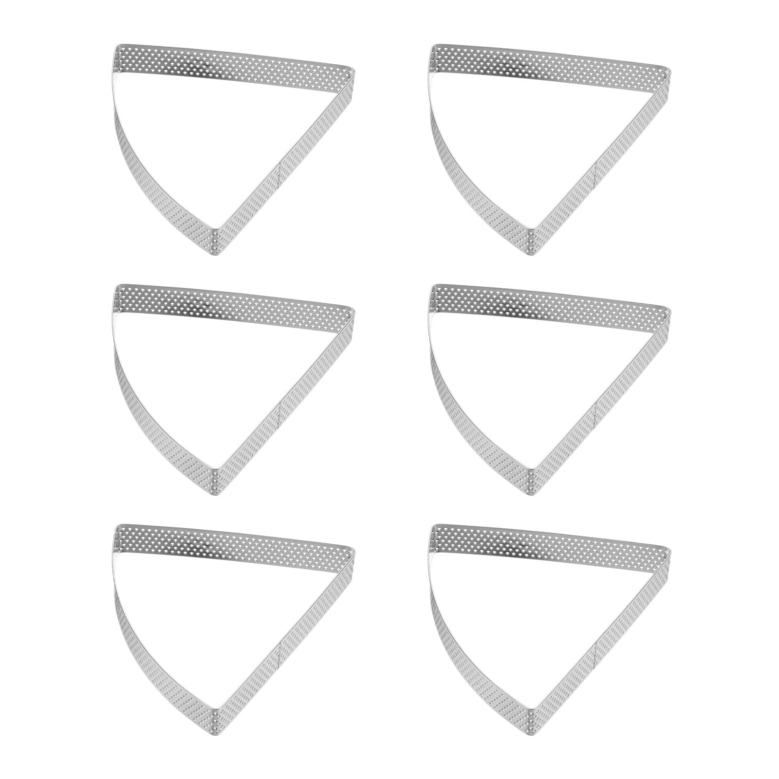 Uxcell 6pcs Perforated Cake Rings 4.33" Stainless Steel Fan-shaped ...