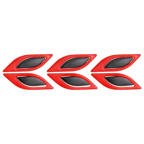 Uxcell 6pcs Protector Reflective Stickers for Air Flow Bumper Side Vent ...
