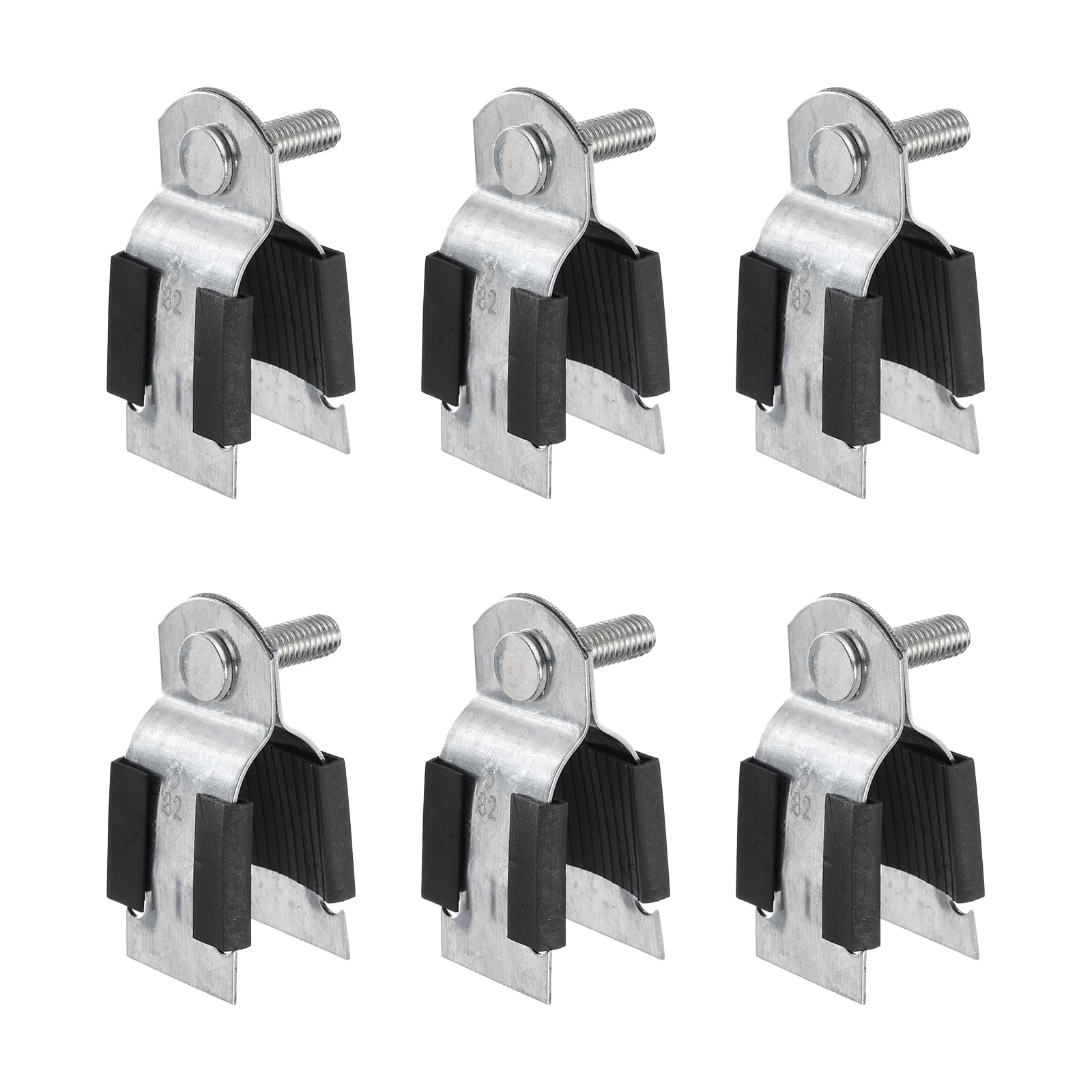 Uxcell 6pcs Rubber Cushion Strut Clamp 1-1/4" Universal Carbon Steel ...
