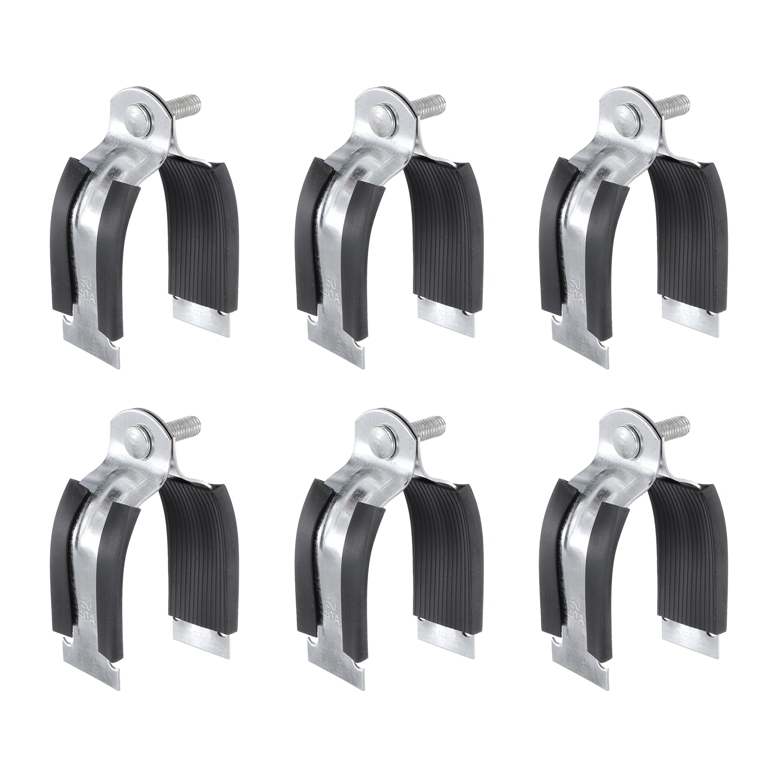 Uxcell 6pcs Rubber Cushion Strut Clamp 2-3/8" Universal Carbon Steel ...