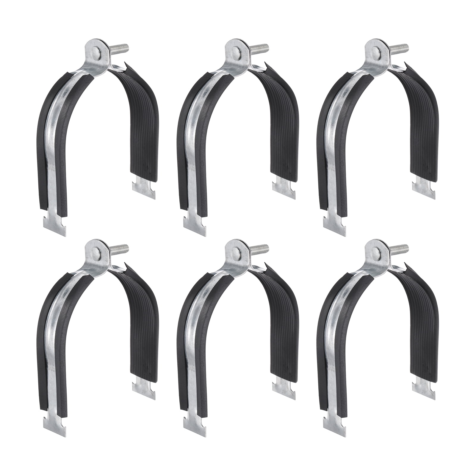 Uxcell 6pcs Rubber Cushion Strut Clamp 4-1/2" Universal Carbon Steel ...
