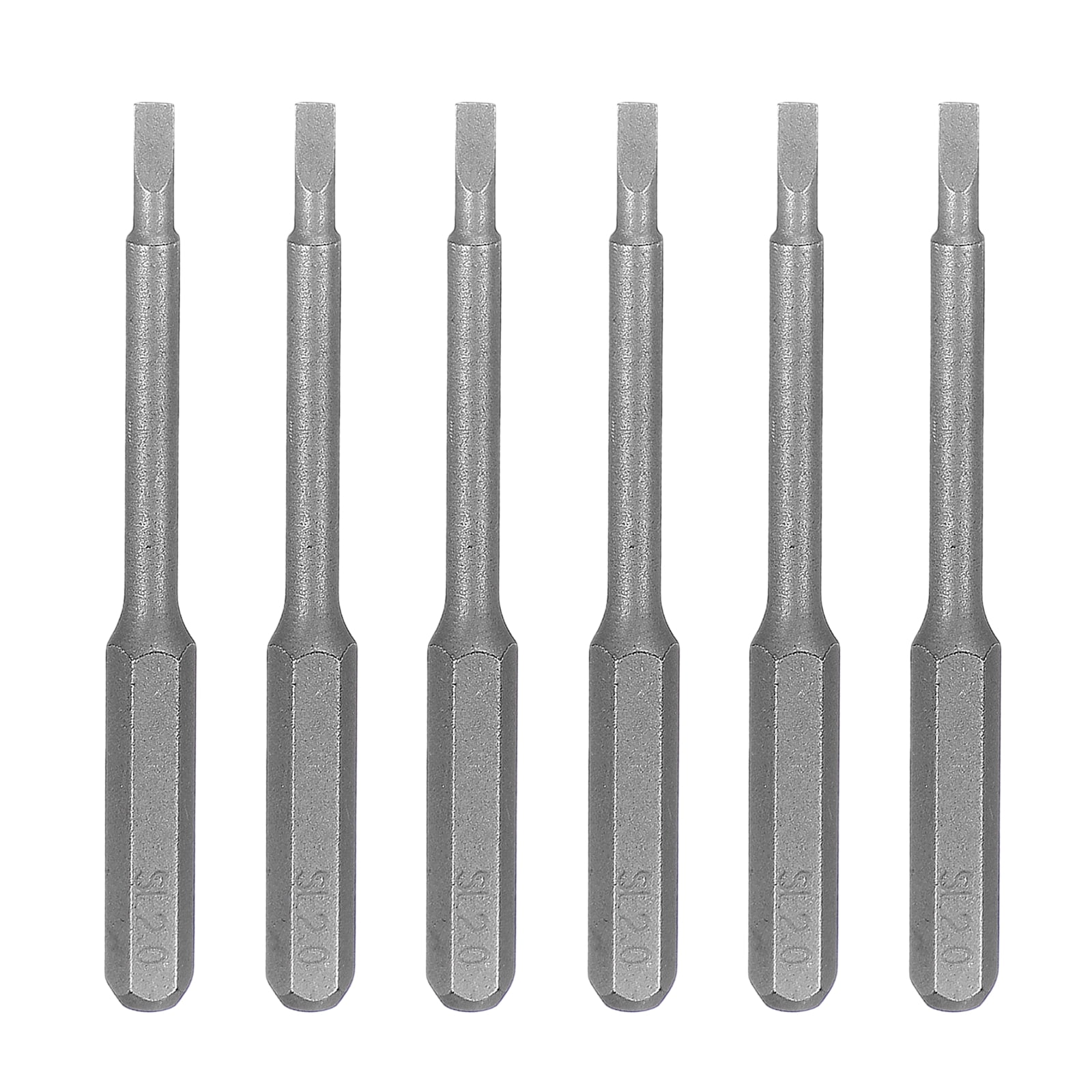 Uxcell 6pcs SL2.0 Slotted Screwdriver Bit 5/32" Hex Shank 45mm/1.8 ...