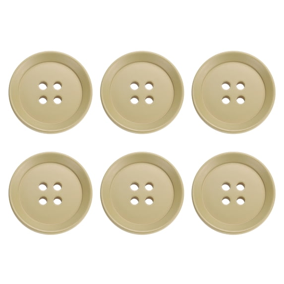 Uxcell 6pcs Sewing Button 30m 4 Holes Resin Round Craft Buttons, Dark ...