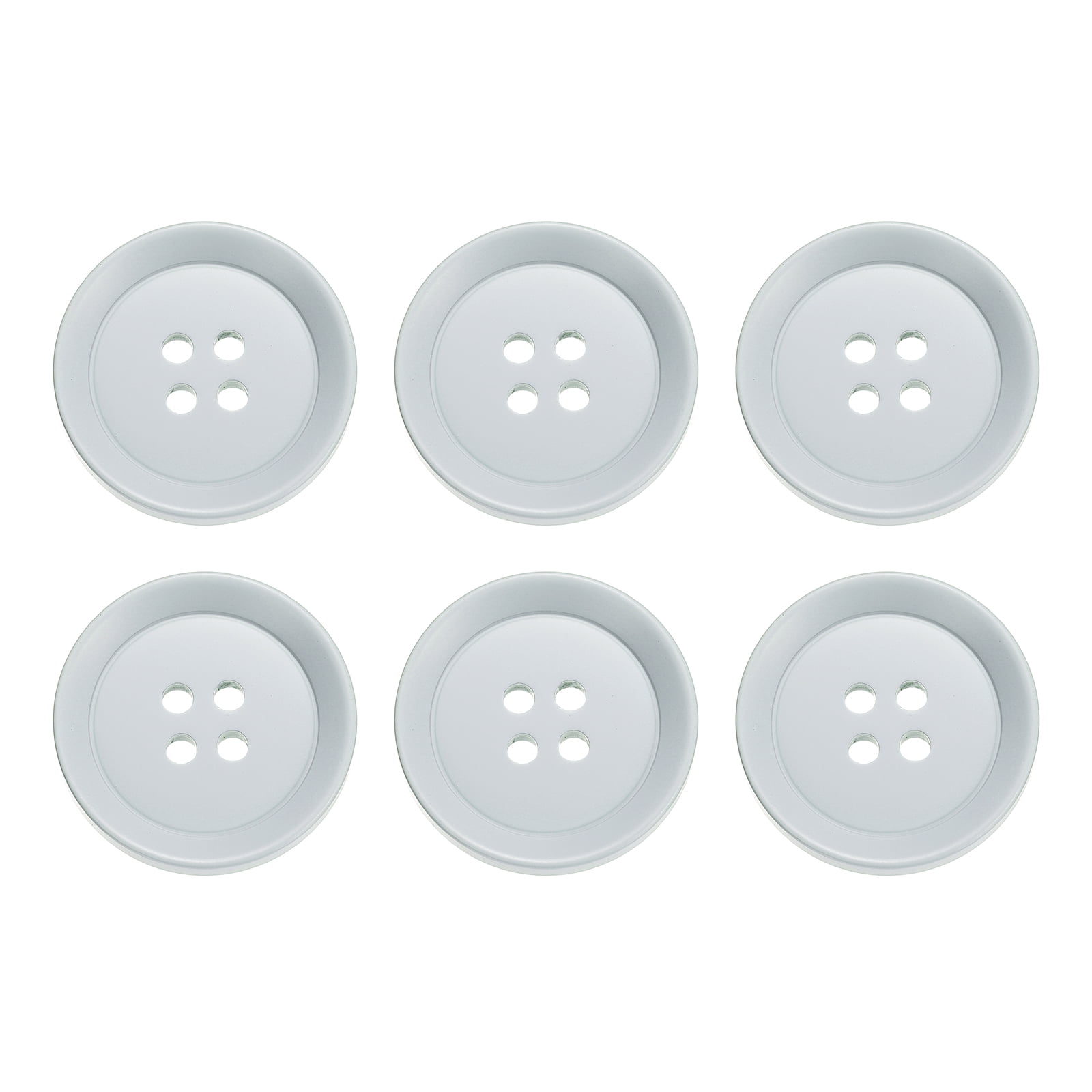 Uxcell 6pcs Sewing Button 30m 4 Holes Resin Round Craft Buttons, White ...