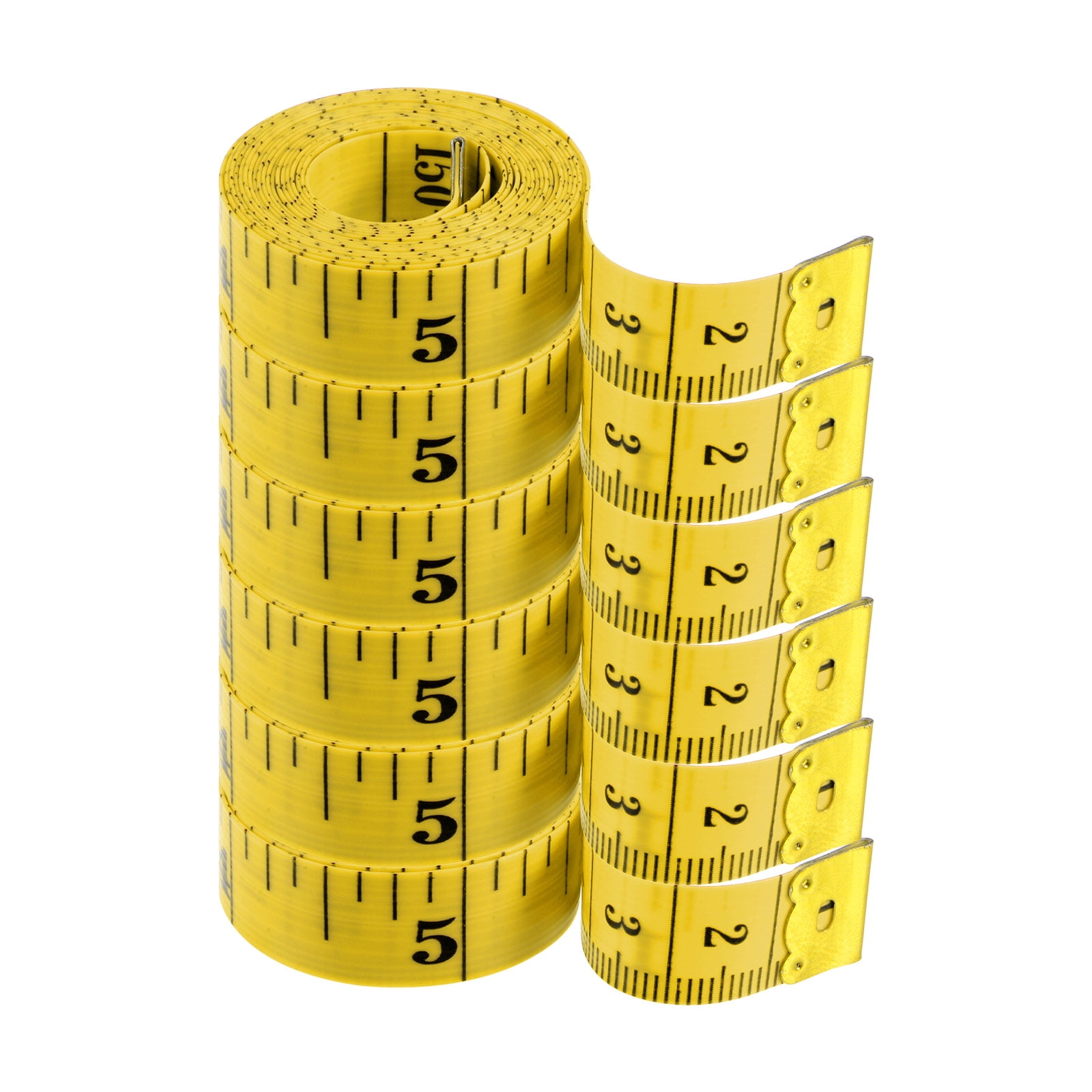 Uxcell 6pcs Soft Tape Measure 150cm/60" Double Scale Inch & Metric Flexible Measuring Rulers ...