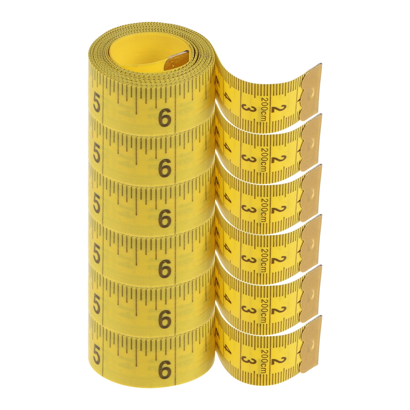Uxcell 6pcs Soft Tape Measure 200cm/80" Double Scale Inch & Metric ...