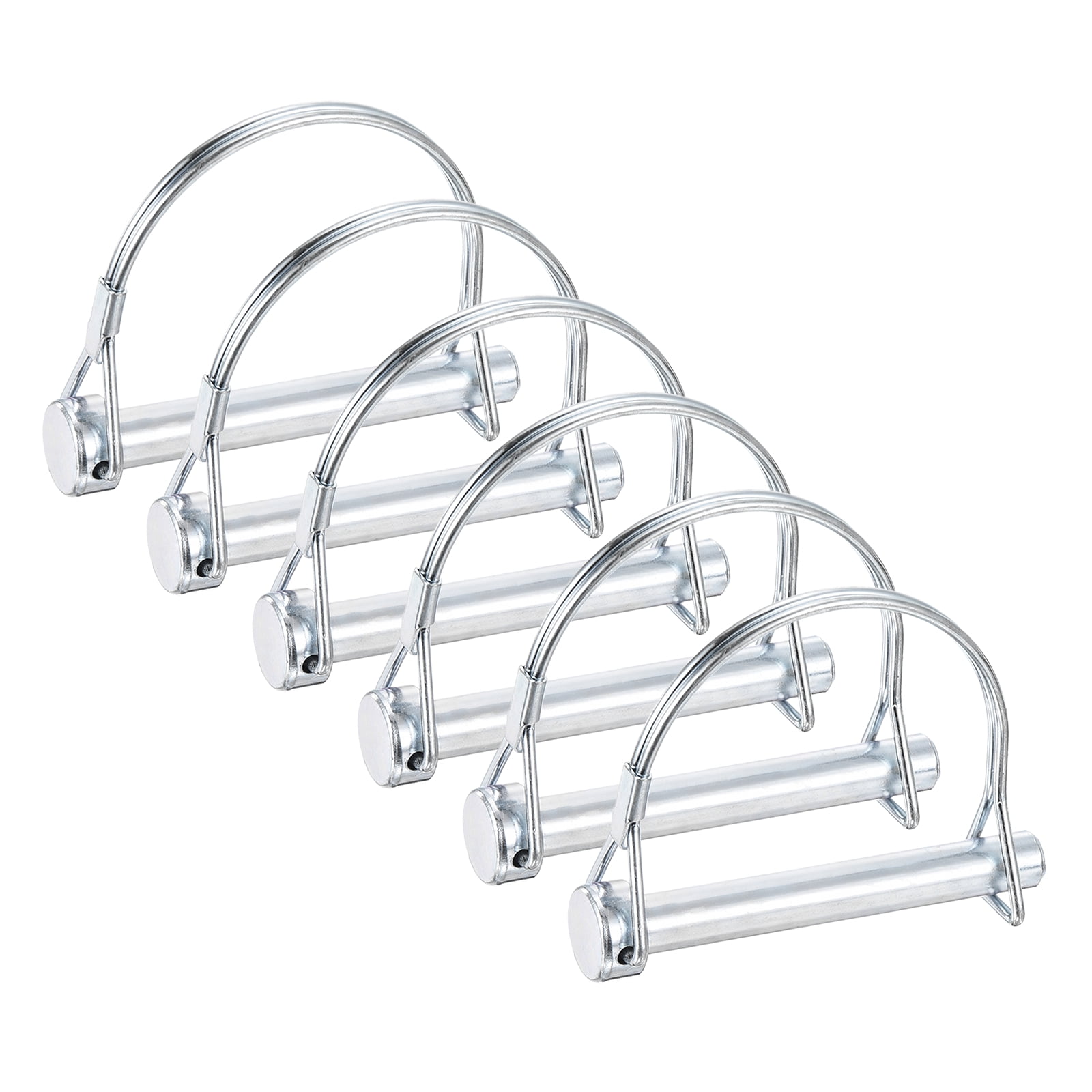 Uxcell 6pcs Trailer Coupler Pin (3/8" x 2-13/16" M9.5) - Wire Lock Pin ...