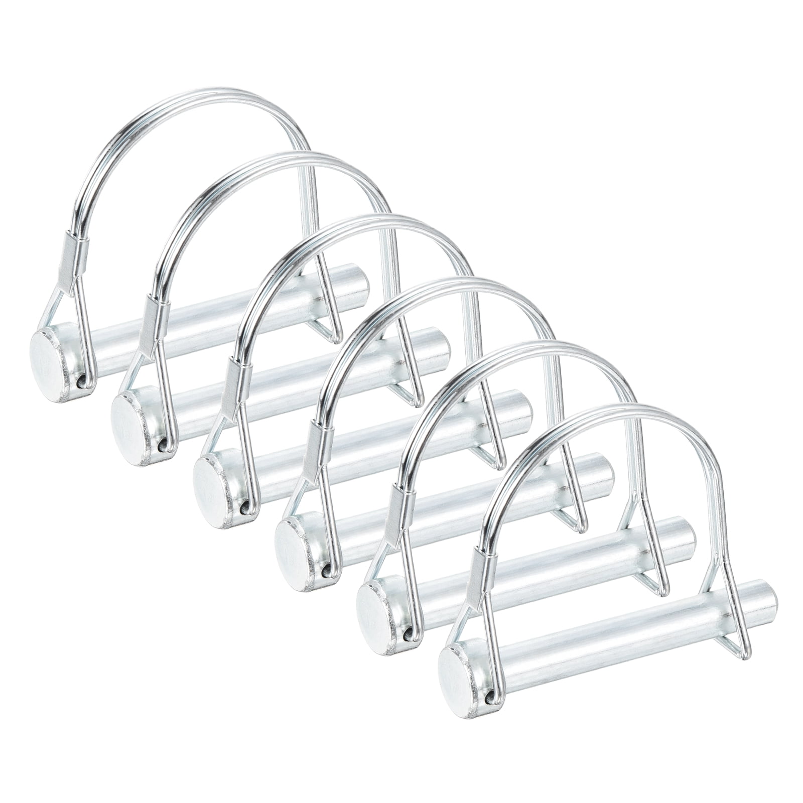 Uxcell 6pcs Trailer Coupler Pin (3/8" x 2-9/16" M9.5) - Wire Lock Pin ...