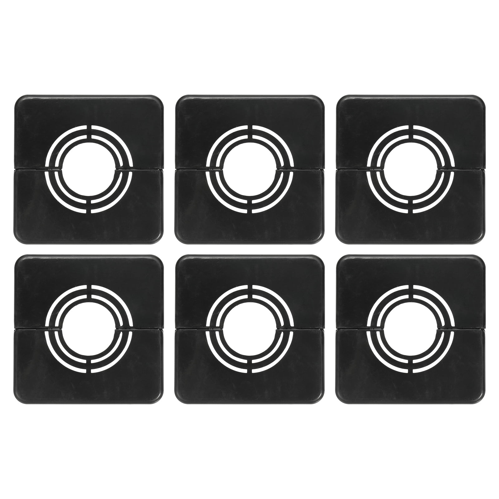 Uxcell 6pcs Wall Split Flange 0.79" Plastic Square Split Flange Pipe ...