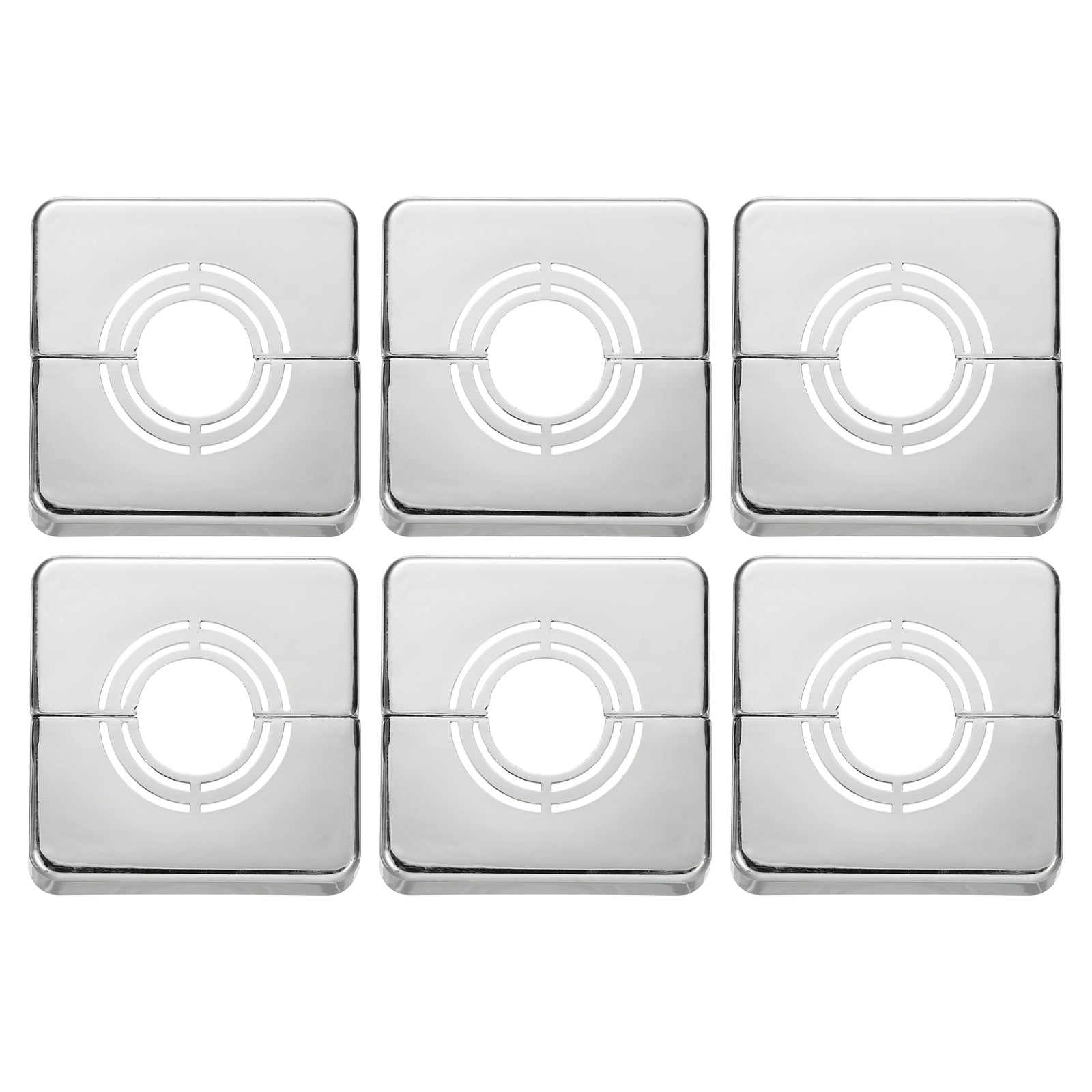 Uxcell 6pcs Wall Split Flange 0.79" Plastic Square Split Flange Pipe ...