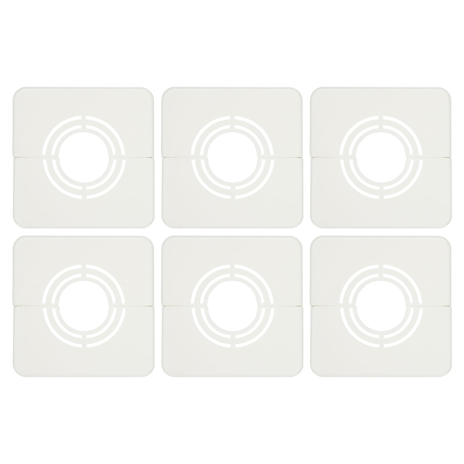 Uxcell 6pcs Wall Split Flange 0.79" Plastic Square Split Flange Pipe ...