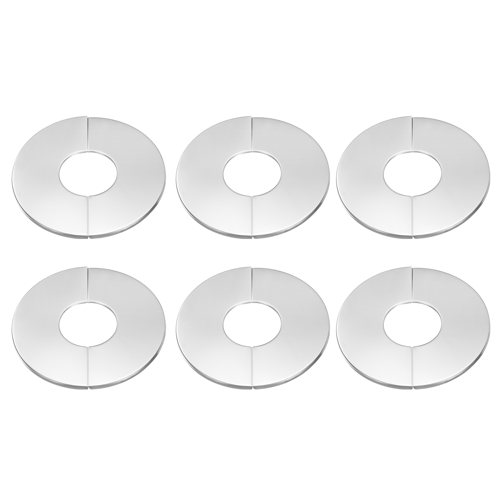 Uxcell 6pcs Wall Split Flange 2.01" Stainless Steel Self Adhesive Wall ...