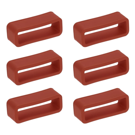 Uxcell 6pcs Watch Band Loops 20mm Silicone Watch Band Keeper ...
