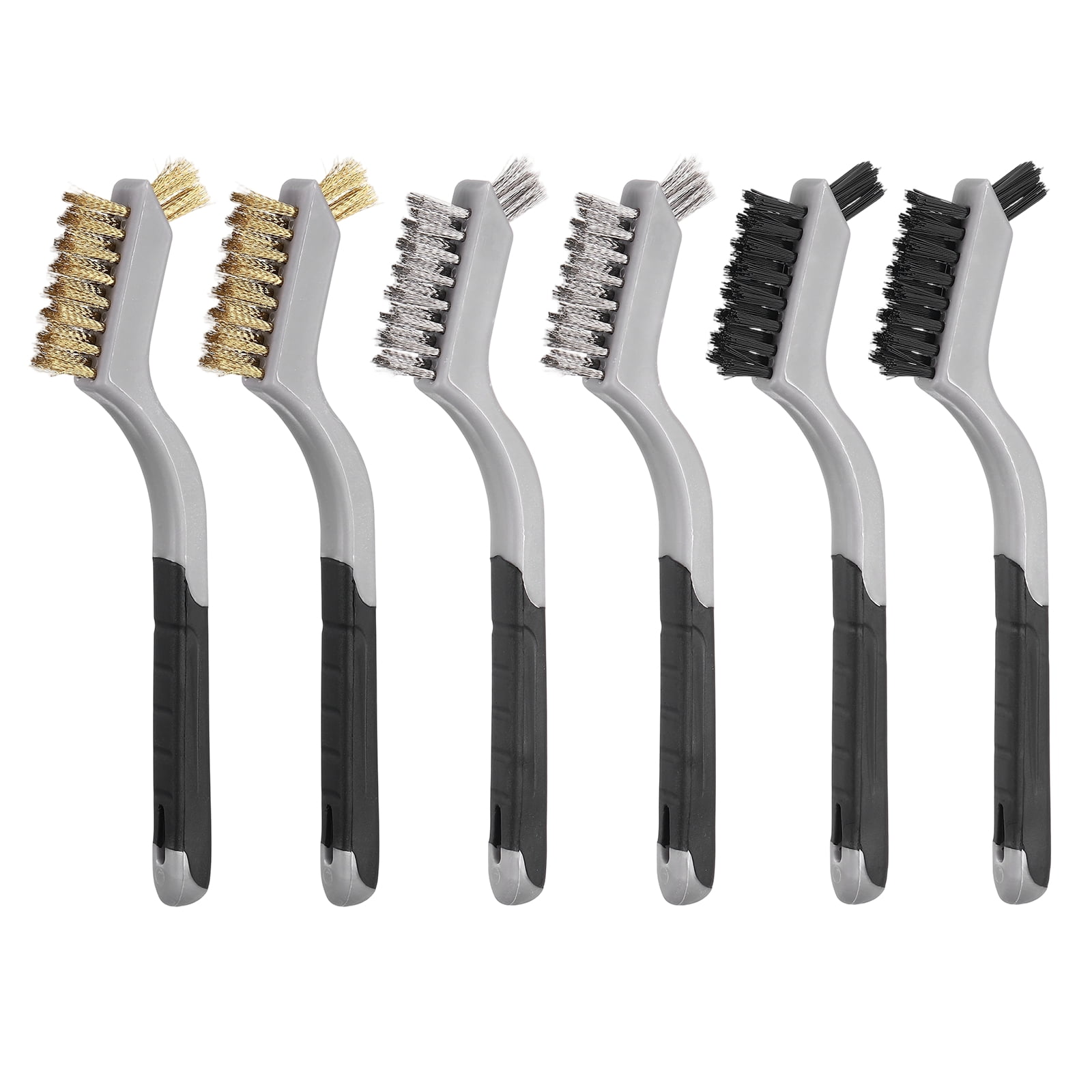 Uxcell 6pcs Wire Brushes Nylon/Stainless Steel/Steel Cleaning Brushes ...