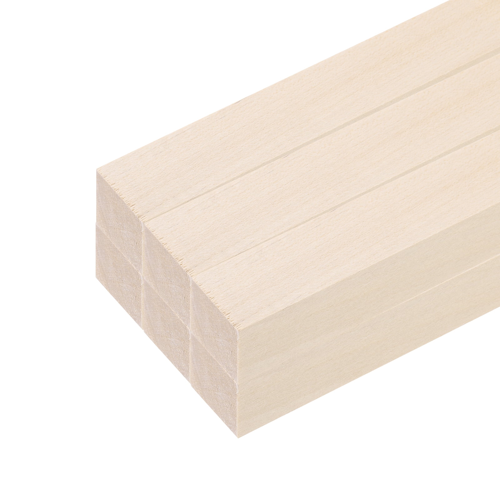 Uxcell 6pcs Wood sticks, 1"x 1" x 15" Rectangle Wooden Cube Wood ...