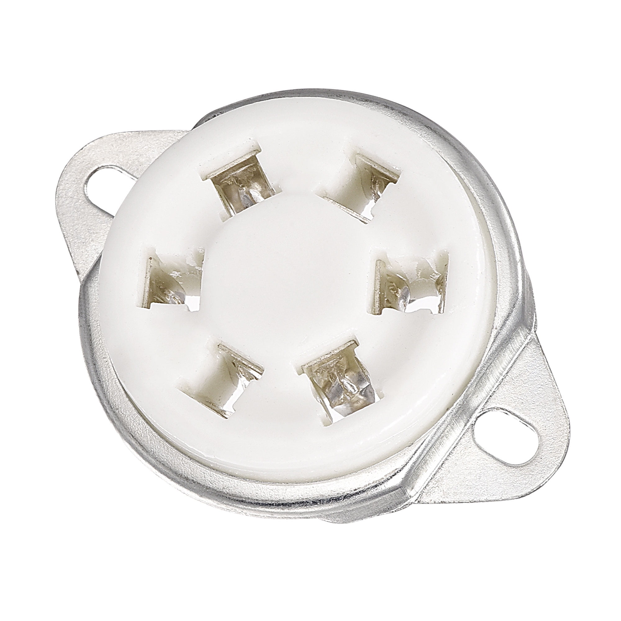 Uxcell 6pin Tube Socket Ceramics,for Vacuum Tube,Tinning plate for 2A5 ...
